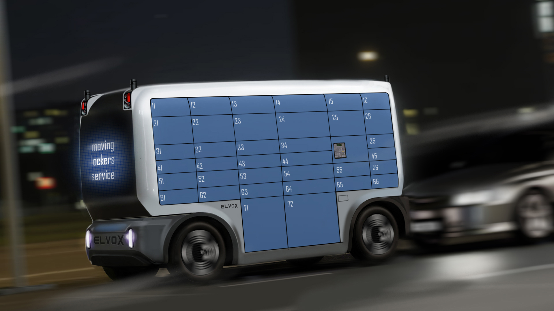 elvoX autonomous ooh lockers - elvoX automotive | mobility | technology
